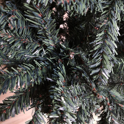 90cm Indoor Wall Mounted Christmas Tree with Wrapped Branches PVC with ...