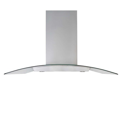90cm Island Cooker Hood Kitchen Extractor Fan In Stainless Steel - SIA ...