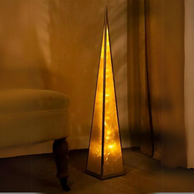 90cm Pyramid LED Light Up Tower Effect Rotating Function Home Decor
