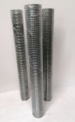 90cm tall Aviary Wire Mesh Galvanised Bird Fencing 1 Inch Square - 6m Roll
