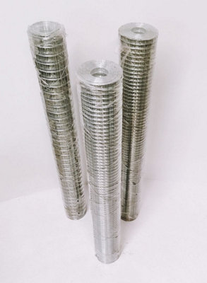 90cm tall Aviary Wire Mesh Galvanised Bird Fencing 1 Inch Square - 6m Roll