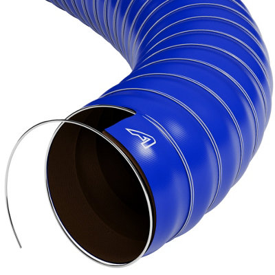 90mm 1 Metre Blue Flexible Silicone Air Ducting High Temp Hot Cold Car ...