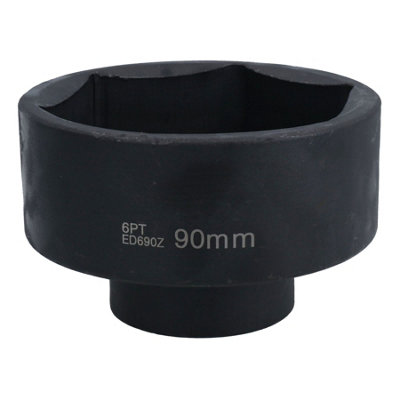 90mm 1in Drive Deep Metric Impact Impacted Socket 6 Sided Point Single ...