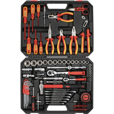 90pc Electricians Tool Kit - VDE Insulated Safety Tool Set ...