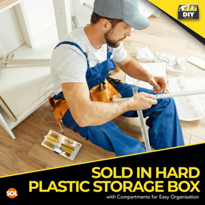 90pk Assorted Screws and Wall Plugs Set, 30/40/60/80mm Wall Plugs and ...