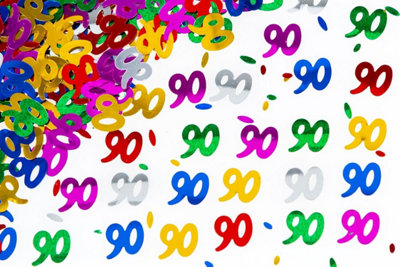 90th Birthday Confetti Multicolour 2 pack x 14 grams birthday ...
