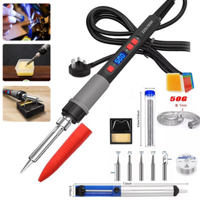 90W SOLDERING IRON KIT ELECTRONICS WELDING IRONS SOLDER TOOLS ...