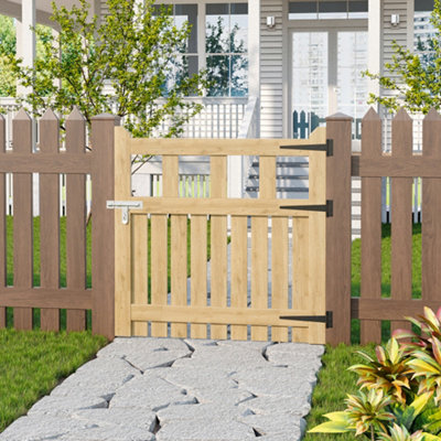 90x90cm Outdoor Garden Gate Fence Gate Yard Patio Entrance Way Door ...