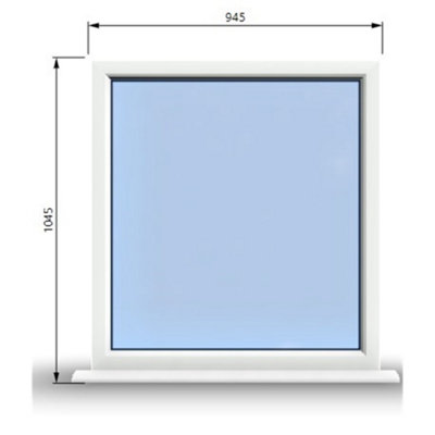 945mm (W) x 1045mm (H) PVCu StormProof Window - 1 Non Opening Window ...