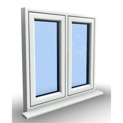 945mm (W) x 1095mm (H) PVCu Flush Casement Window - 1 Right Opening ...