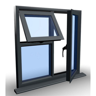945mm (W) x 895mm (H) Aluminium Flush Casement Window - 1 Opening ...