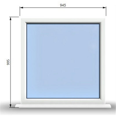 945mm (W) x 995mm (H) PVCu StormProof Window - 1 Non Opening Window ...