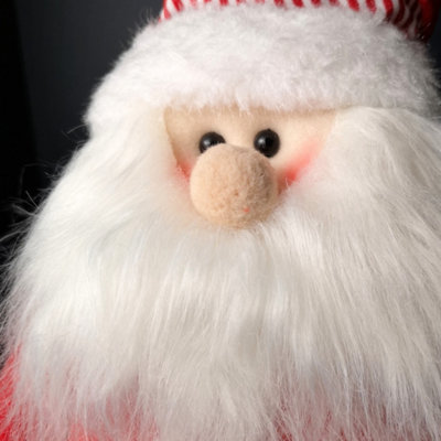 94cm Red and White Standing Santa with Telescopic Legs Christmas Decoration