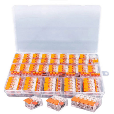 95 Piece Lever Wire Connectors - Tool-Free, Reusable, Compatible with Wago 221 Type