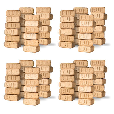 96 x RUF Briquettes (80kg) - Eco Friendly Organic Recycled Compressed ...