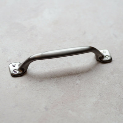 96mm Satin Nickel D Cabinet Handle | DIY at B&Q