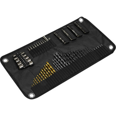 98 Piece Drill & Bit Accessory Set - 25 & 50mm Bits - Nut Driver ...