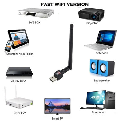 9900Mbps Wireless USB WiFi Adapter Dongle LAN 802.11/b/g/n 2.4Ghz ...