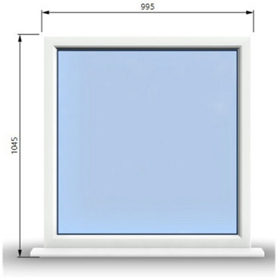995mm (W) x 1045mm (H) PVCu StormProof Window - 1 Non Opening Window ...