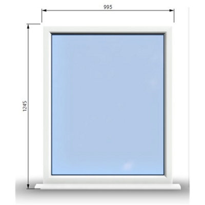995mm (W) x 1245mm (H) PVCu StormProof Window - 1 Non Opening Window ...