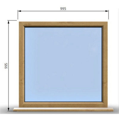 995mm (W) x 995mm (H) Wooden Stormproof Window - 1 Window (NON Opening ...