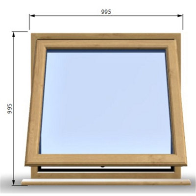 995mm (W) x 995mm (H) Wooden Stormproof Window - 1 Window (Opening ...