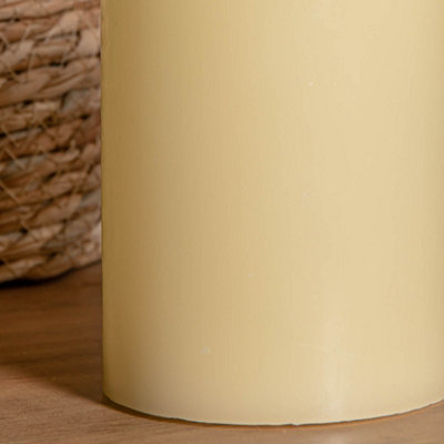 9cmx13cm Cream Wax Melted Pool Effect Candle with Timer Function and ...