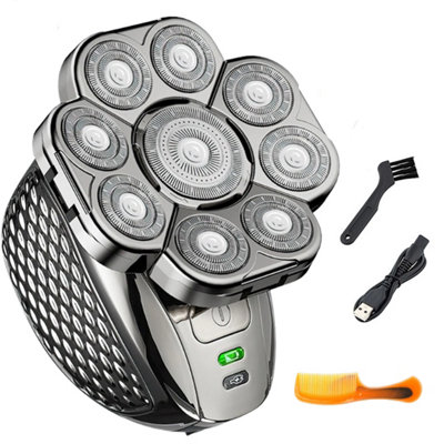 9D Bald Head Shaver Electric Mens Shaver Cordless Wet Dry Rotary Razor
