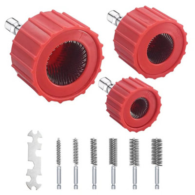 9pc Copper Pipe & Fitting Cleaner Brush Set - 15mm, 22mm, 28mm Plumbing ...