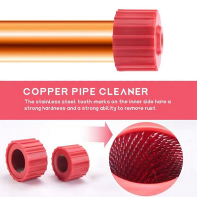 9pc Copper Pipe & Fitting Cleaner Brush Set - 15mm, 22mm, 28mm Plumbing ...