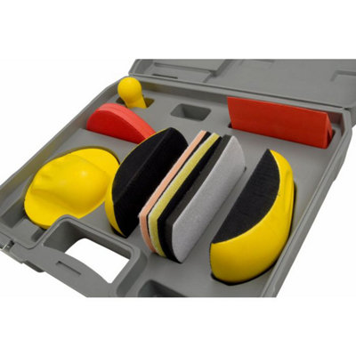 9pc Hand Sanding Block Kit, in carry case