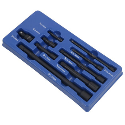 9pc Mixed Drive Impacted Impact Socket Extension Bar Set 1/4" 3/8" 1/2 ...