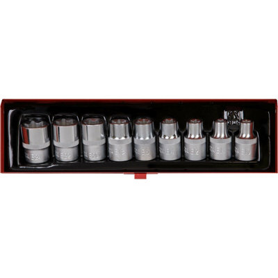 9pc TRX Star Female Socket Set - 1/2" Square Drive - E10 to E24 - Fully ...