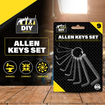 9pk Heavy Duty Allan Keys Assorted Sizes - 2mm to 8mm - Small Allen Key ...