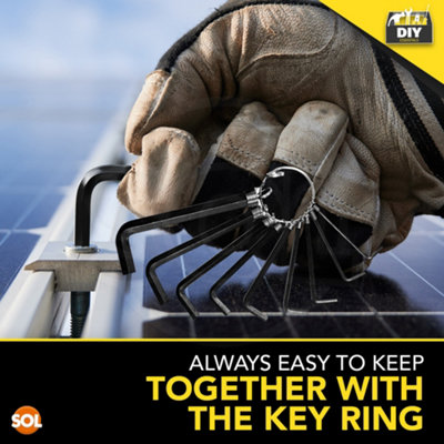 9pk Heavy Duty Allan Keys Assorted Sizes - 2mm to 8mm - Small Allen Key ...