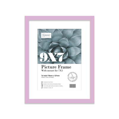 9X7" LILAC FRAME WITH MOUNT FOR 7X5" PICTURES 20MM THIN EDGE PORTRAIT ...
