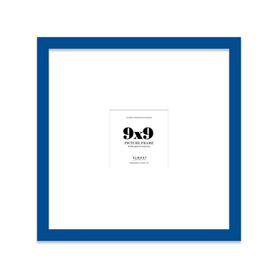 9x9" Blue Picture Frame - 9x9" Square Frame with 5x5" Mount for 9x9 ...