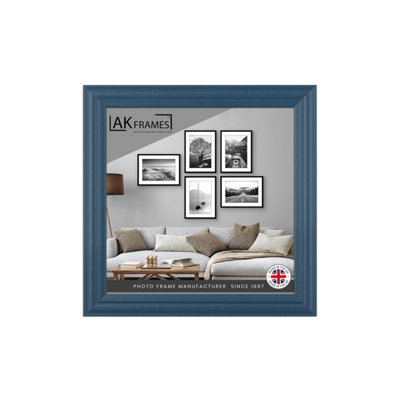 9x9" Classic Navy Blue Modern Picture Frame - Poster Frame for Photos ...