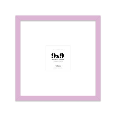 9x9" Lilac Picture Frame - 9x9" Square Frame with 5x5" Mount for 9x9 ...