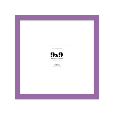 9x9" Purple Picture Frame - 9x9" Square Frame with 5x5" Mount for 9x9 ...