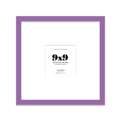 9x9" Purple Picture Frame - 9x9" Square Frame with 6x6" Mount for 9x9 ...