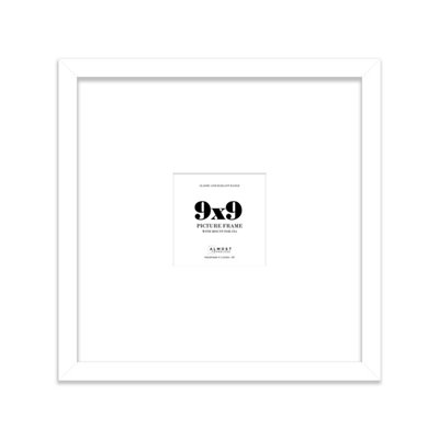 9x9" White Picture Frame - 9x9" Square Frame with 5x5" Mount for 9x9 ...