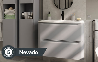 Nevado Matt Grey Bathroom Furniture Ranges at B&Q