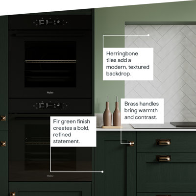 Tydeman Fir Green and Fitted Kitchens at B&Q