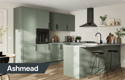 Ashmead Reed Green and Fitted Kitchens at B&Q