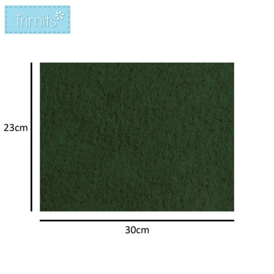 A/FELT 23X30CM PK10 - Felt: Acrylic: 23 x 30cm: Holly: 10 Pieces - Trimits