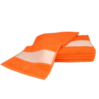 A&R Towels Subli-Me Sport Towel Bright Orange (One Size) | DIY at B&Q