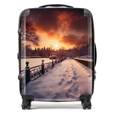 A Snowy Walk In London Suitcase - Large