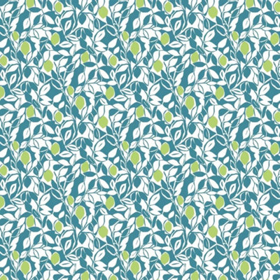 A Street Prints Fruit Leaves Teal Green Wallpaper Botanical Paste The Wall