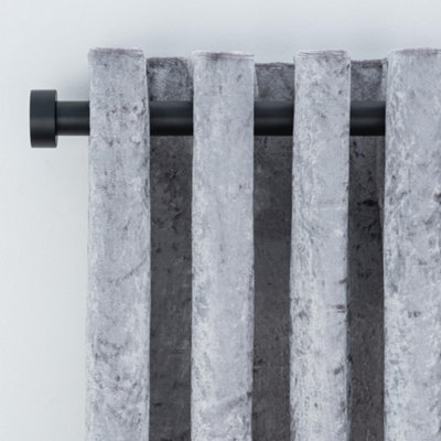 A.Unique Home Stud End Metal Extendable Curtain Pole With Rings and ...